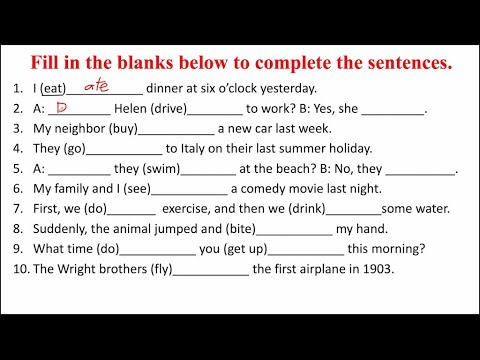 PAST SIMPLE TENSE | SOLVING QUESTIONS SESSION - YouTube