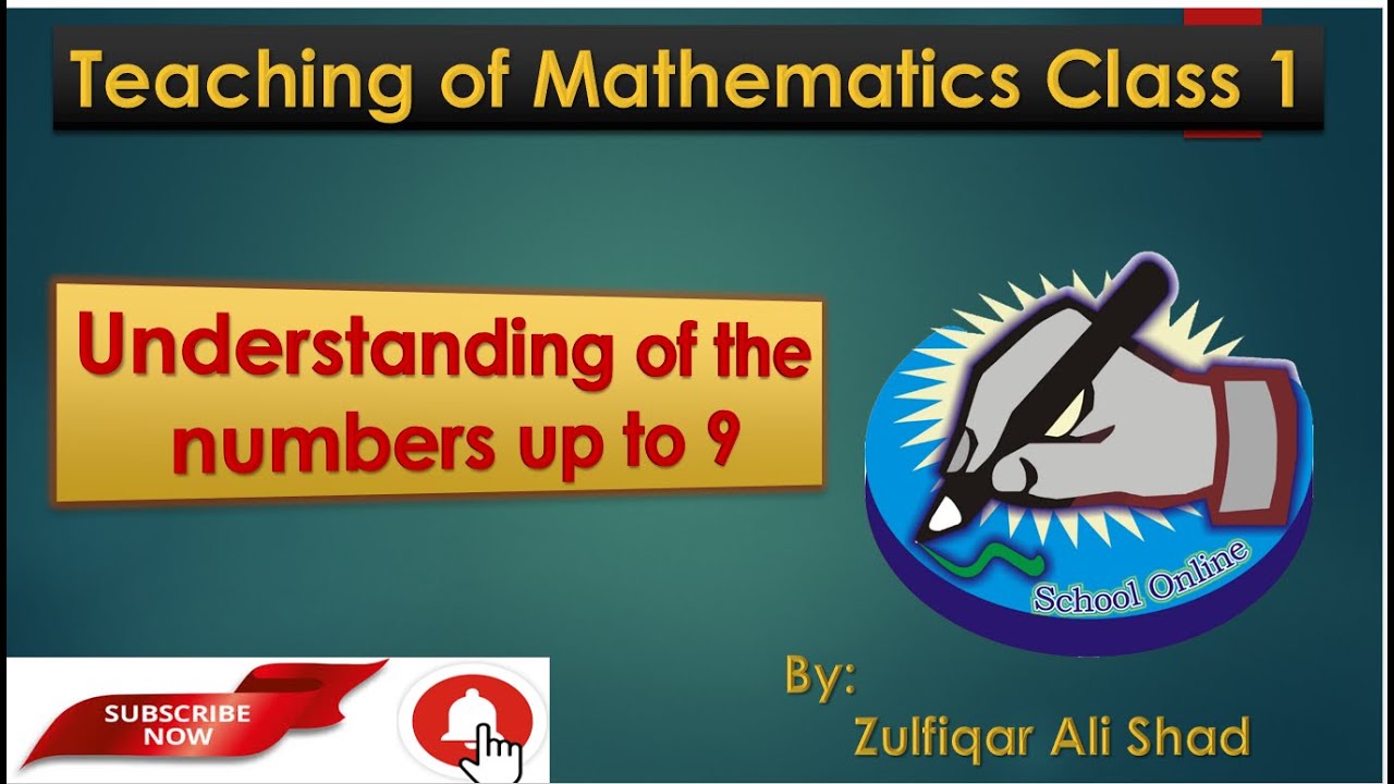 Mathematics Class 1 || Numbers 0-9 & Count and write objects || School ...