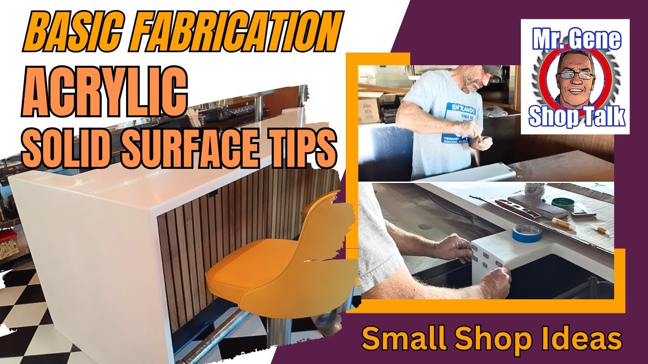 Basic Solid Surface fabrication with basic tools - YouTube
