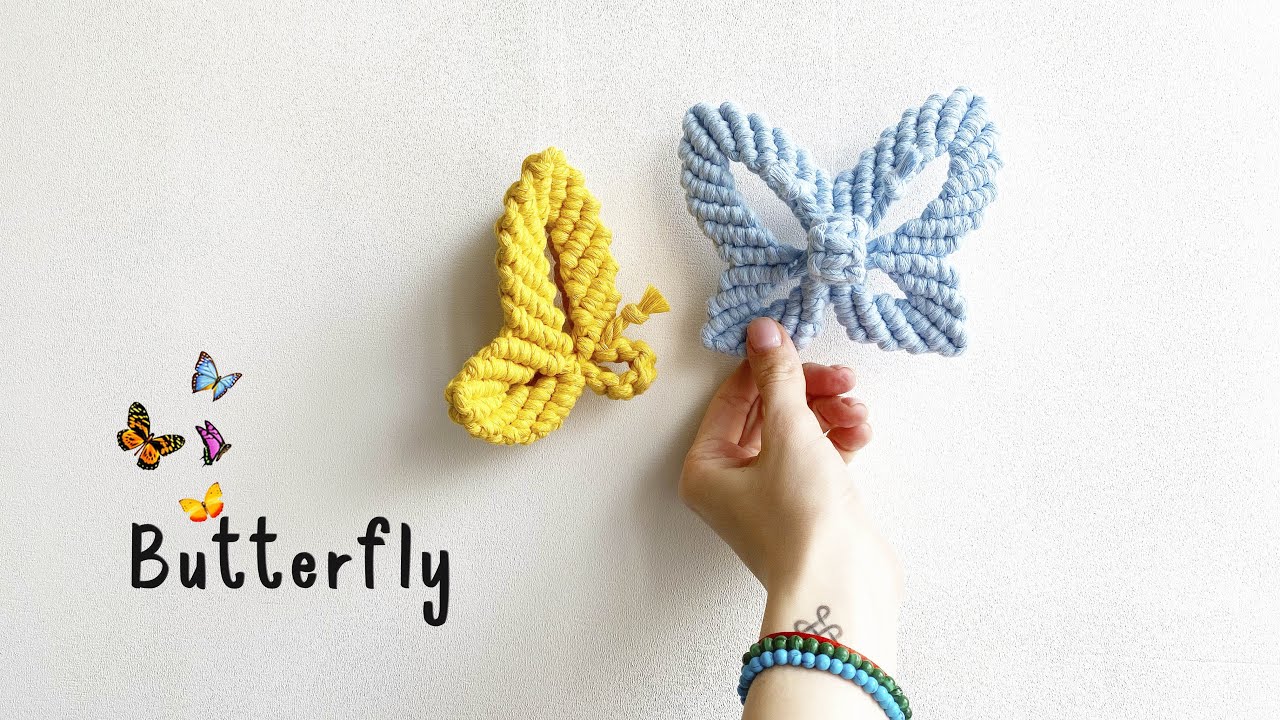 How To Macrame Butterfly 🦋 - YouTube