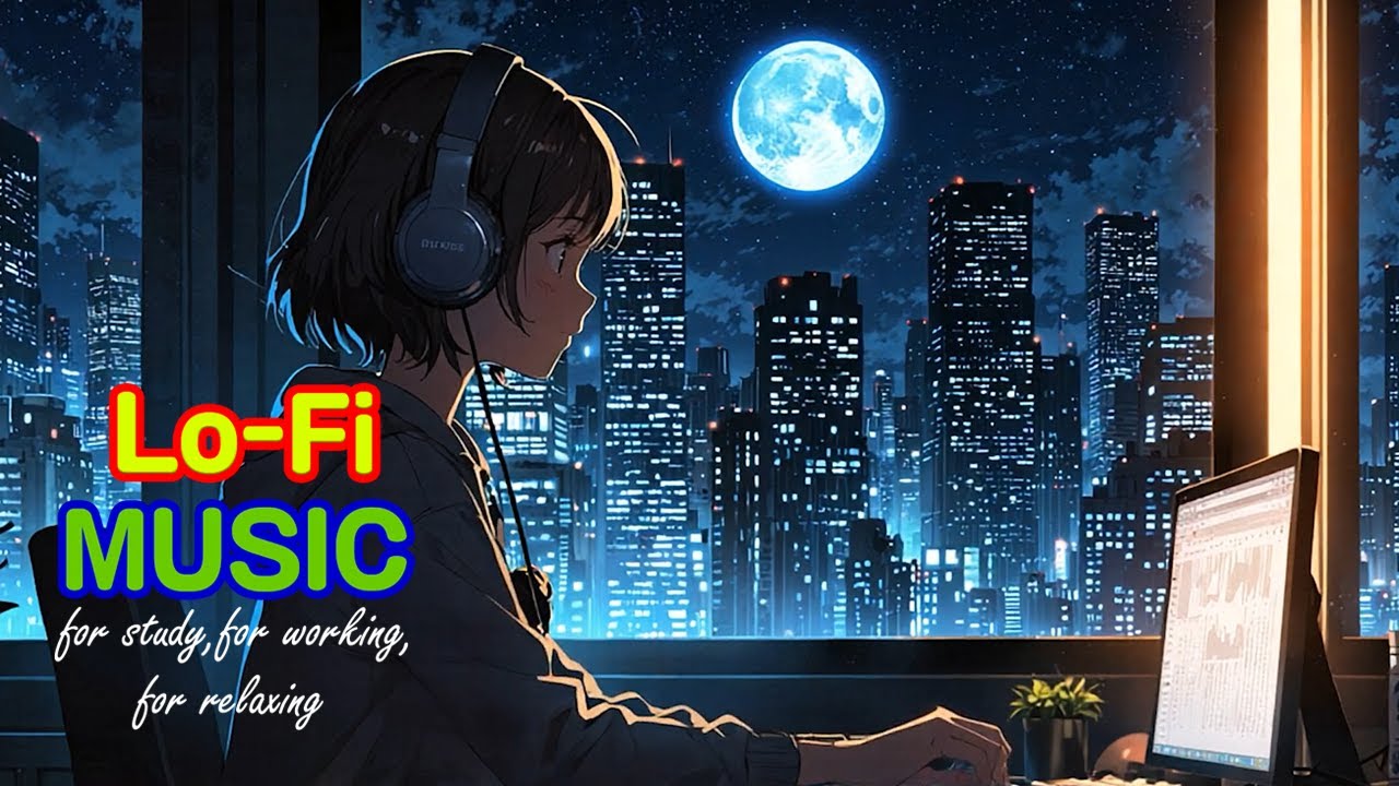 Lunar Glow: Lo-Fi Ambience for Calm Night Focus #lofi #study #work # ...