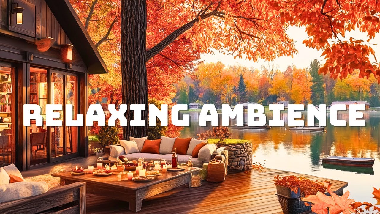 Cozy Fall Coffee Shop Ambience & Jazz Relaxing Music for Studying 🍂 ...