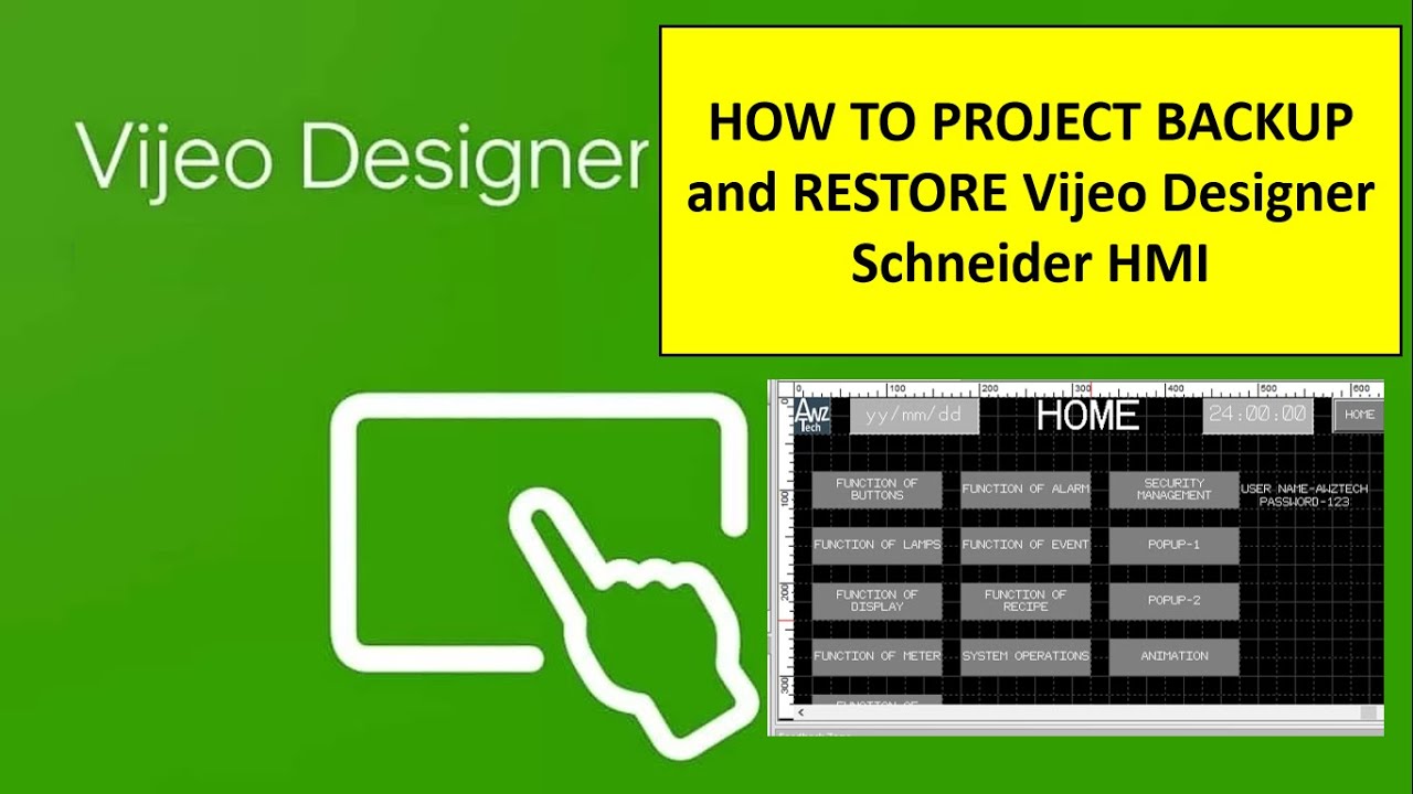 HOW TO PROJECT BACKUP and RESTORE Vijeo Designer Schneider HMI - YouTube