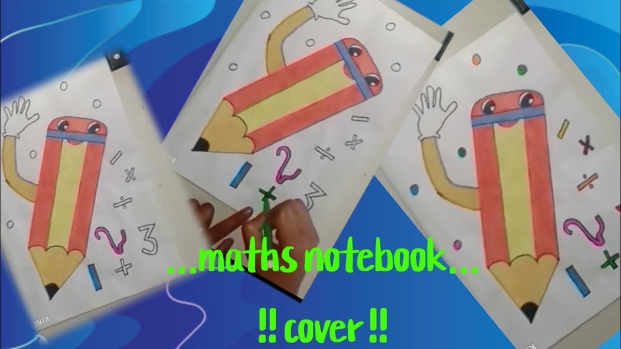how to decorate maths notebook 📕📕📚📚📗 - YouTube