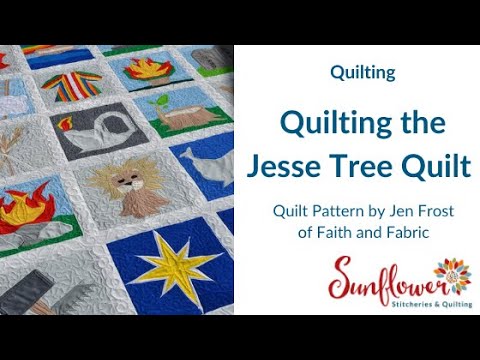 Quilting the Jesse Tree Quilt - YouTube