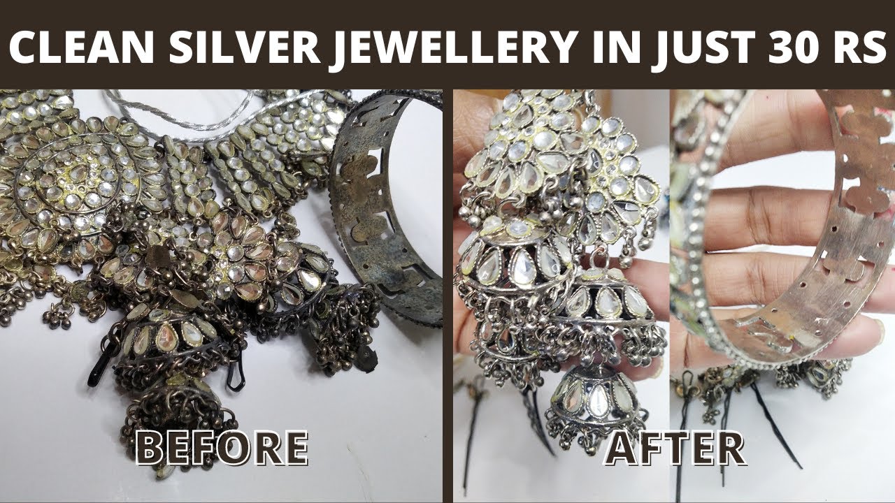 How to clean silver jewellery | Clean silver Jewellery at home 😳 ...