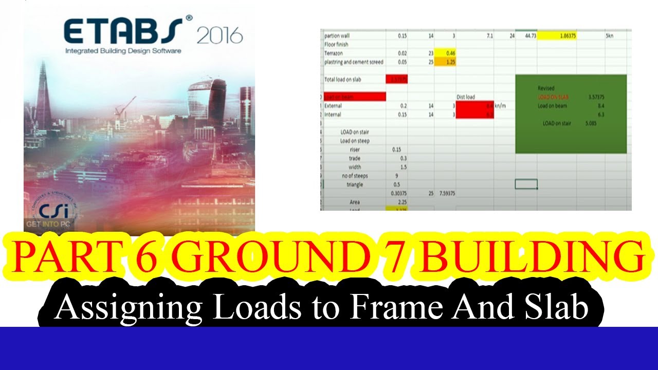 ETABS G+7 Part 6|Assigning Loads to Frame And Slab | Civil Engineering ...