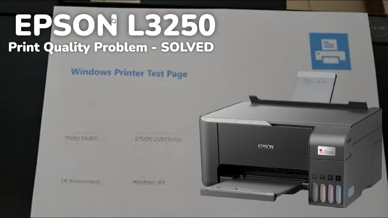 EPSON L3250 Colour and Black Printing Problem - SOLVED 100% - YouTube