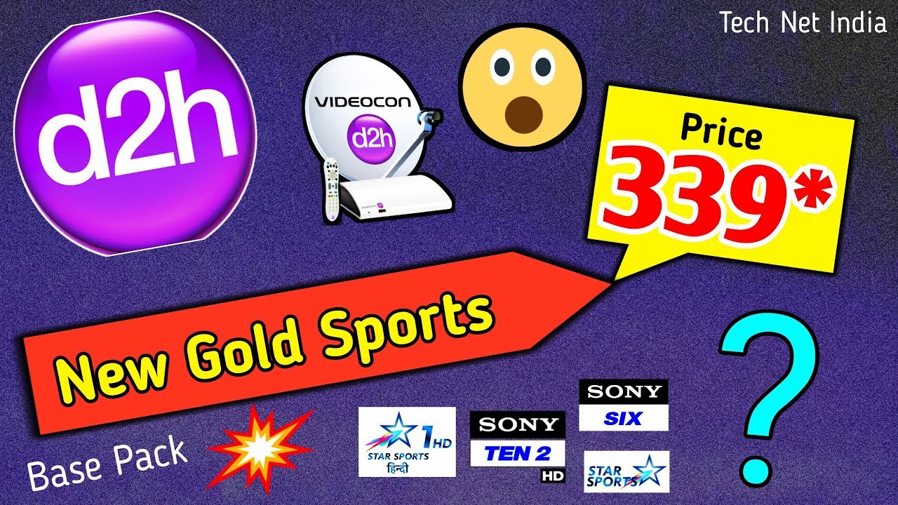 New Gold Sports Base Package Videocon d2h, d2h Base Pack, DTH Sports ...