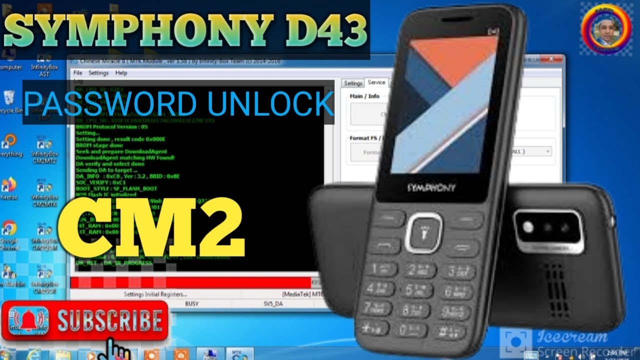 Symphony D43 password unlock Cm2 | zakir telecom - YouTube