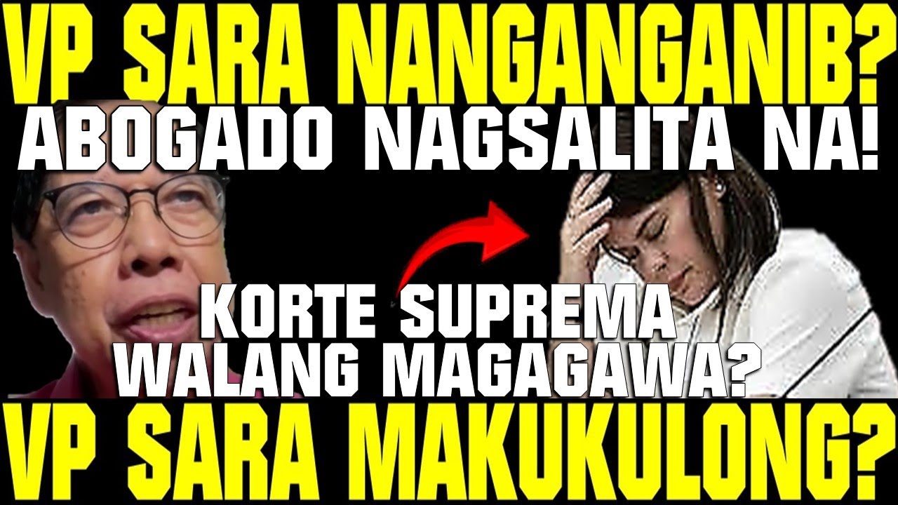 HALA! VP SARA MAKUKULONG SA PANDARAMBONG? ABOGADO NAGSALITA NA! KORTE ...