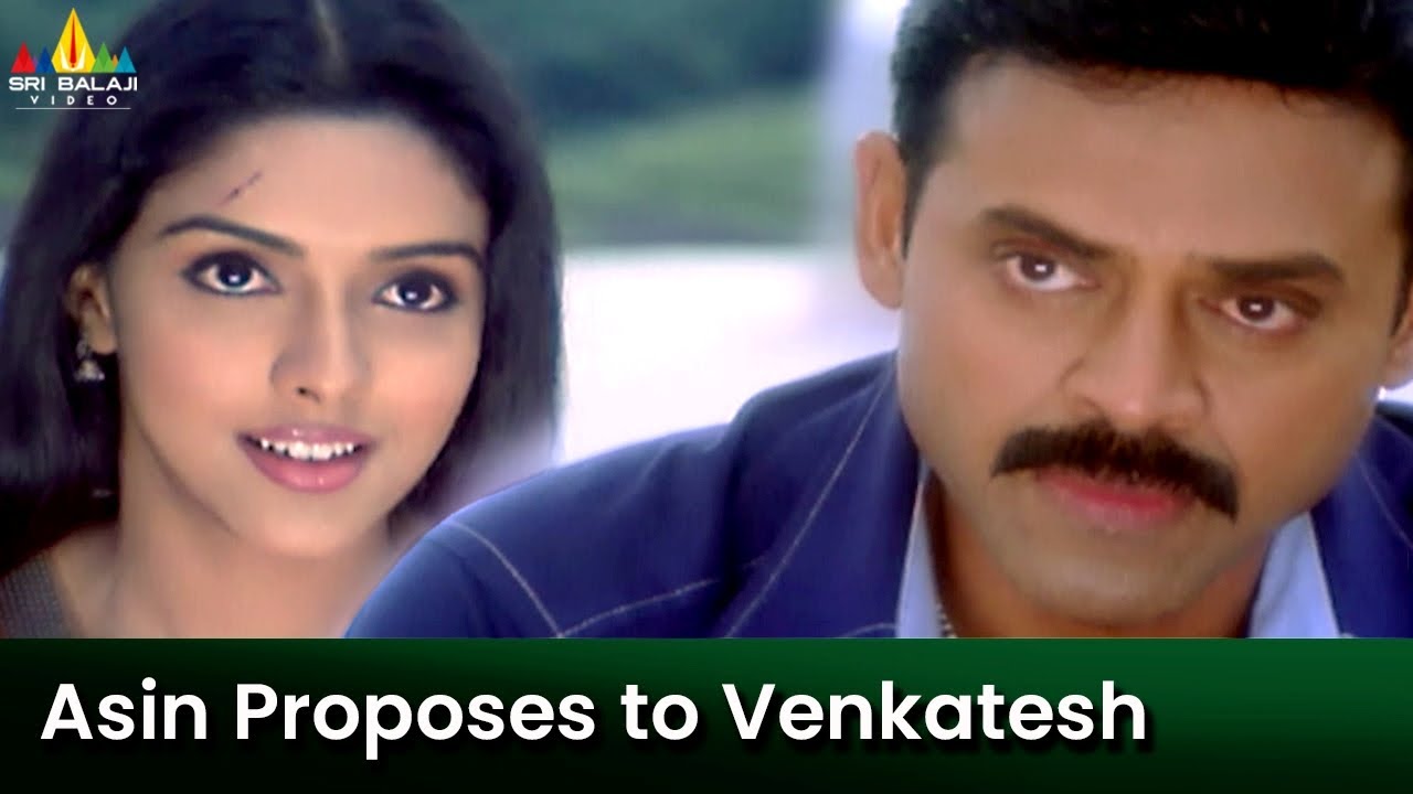 Asin Proposes to Venkatesh | Gharshana | Telugu Movie Scenes ...