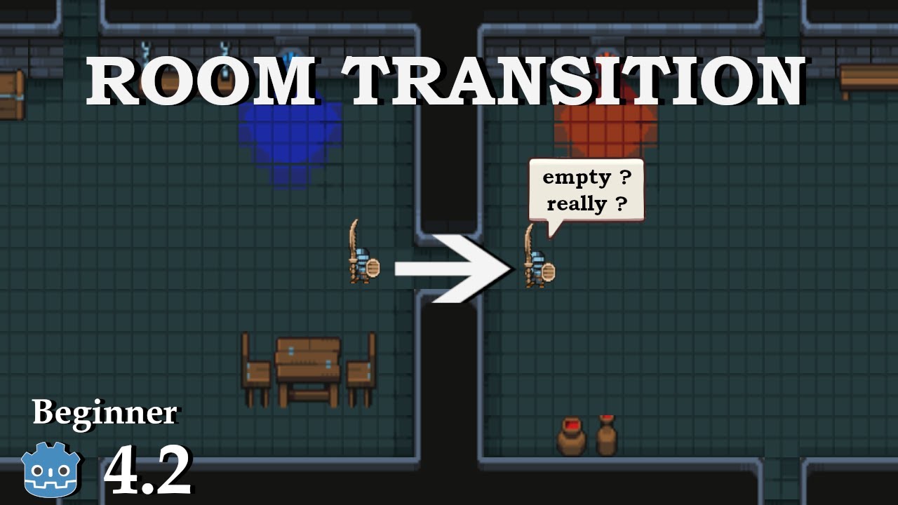 Simple automatic room transtion - Learn Godot 4 - no talking - YouTube