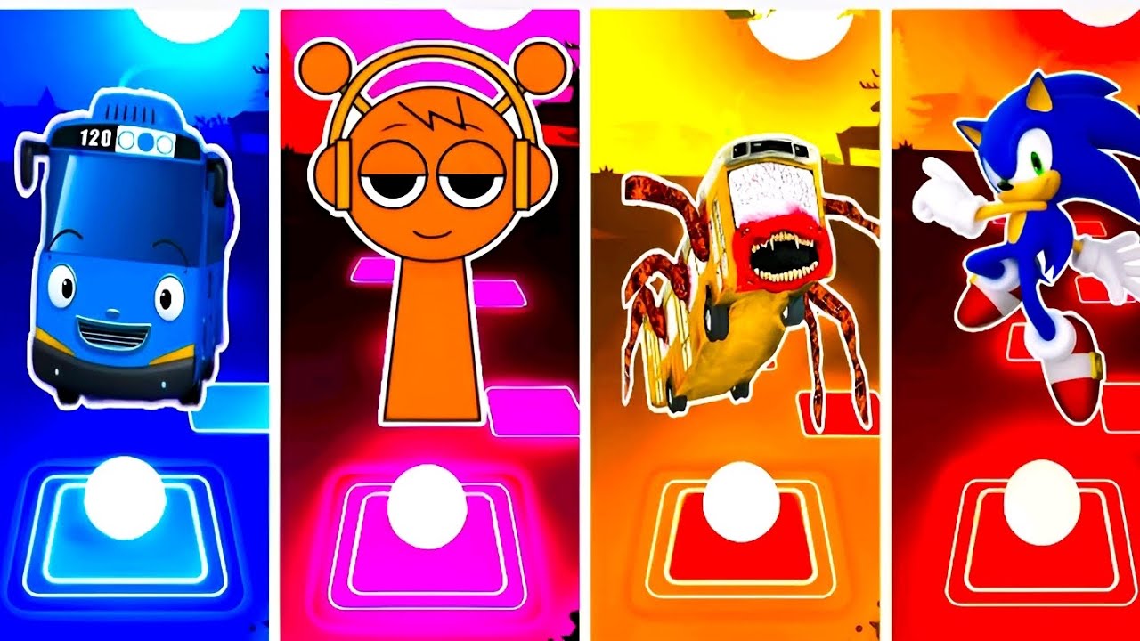 Tayo the little Bus 🆚 Sprunki 🆚 Bus Eater 🆚 Sonic Eater 🎶 Who will win ...