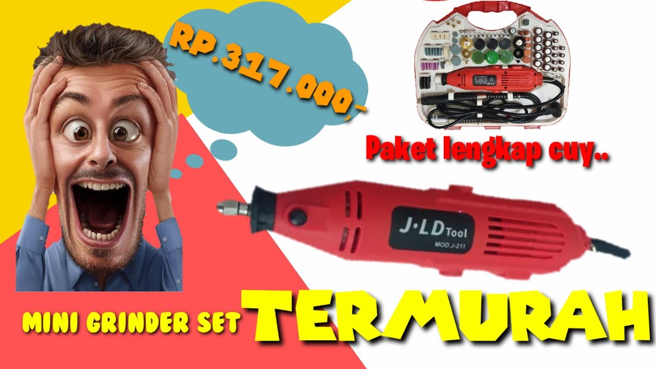 Review, unboxing mini grinder mantap merek j.ld-tools - YouTube