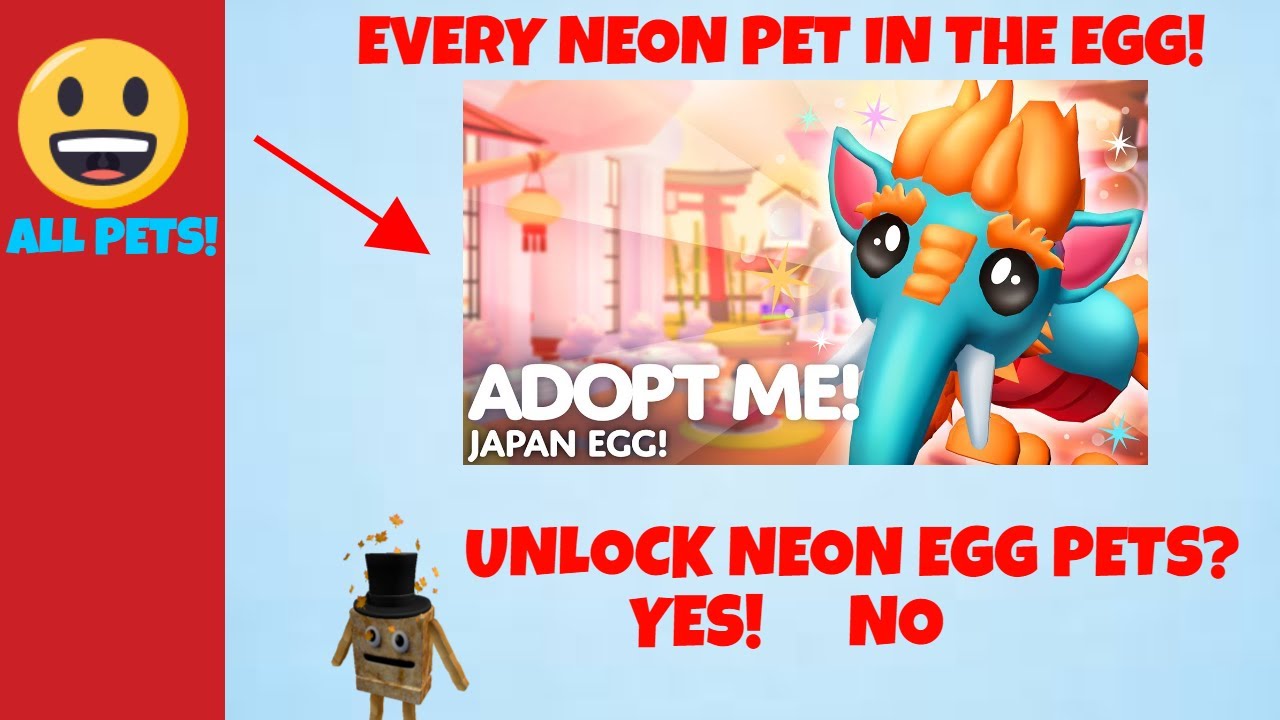*NEW* EVERY NEON JAPAN EGG PET IN THE GAME! | Roblox Adopt Me - YouTube