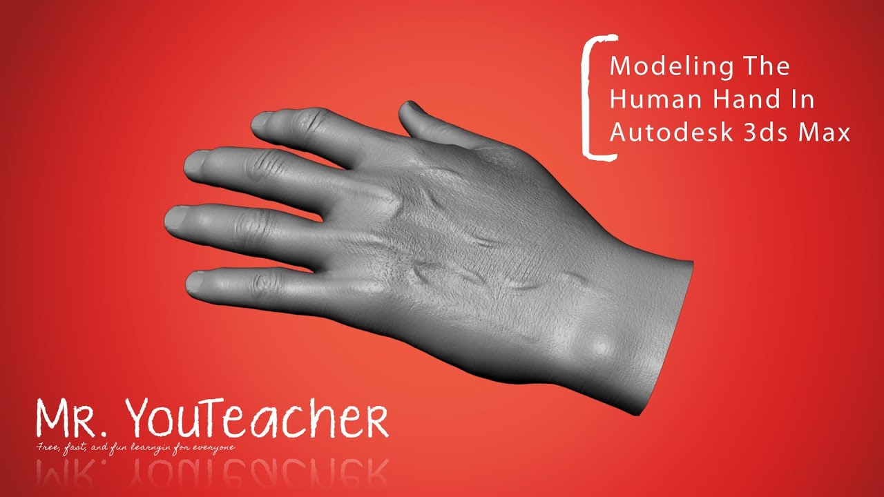 3DS Max Hand Modeling Tutorial Part 3 - YouTube