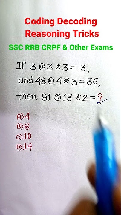 Coding Decoding | Coding Decoding Reasoning Tricks| Reasoning for SSC ...
