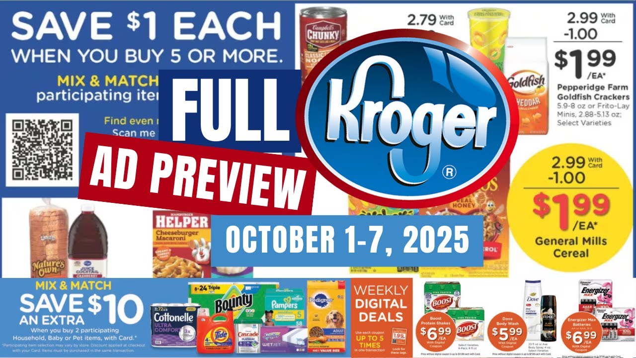 *NEW MEGA* Kroger FULL Ad Preview for 10/1-10/7 | NEW B5S1, Weekly ...