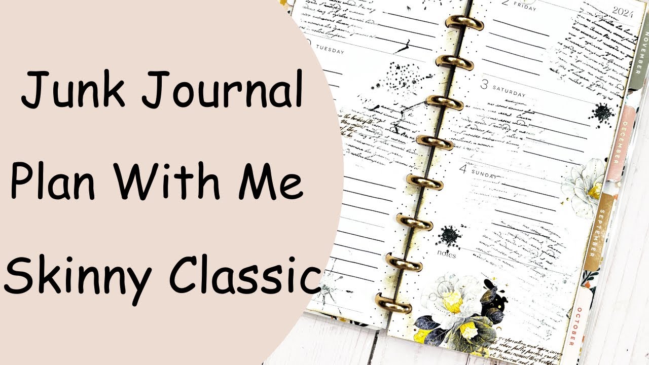 Junk Journal Plan With Me in my Skinny Classic Happy Planner - YouTube