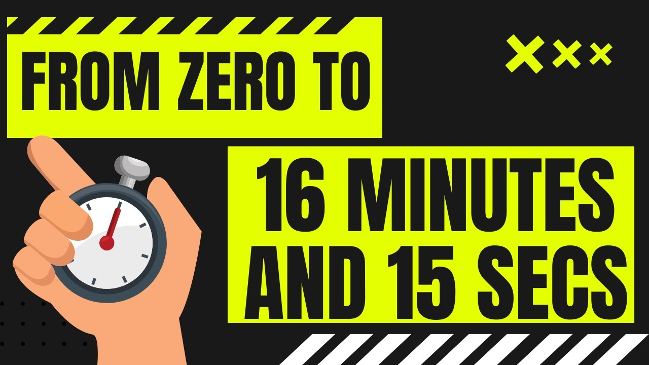 TIMER ! from 0 to 16 mins and 15 secs in minutes and seconds / 16' 15 ...