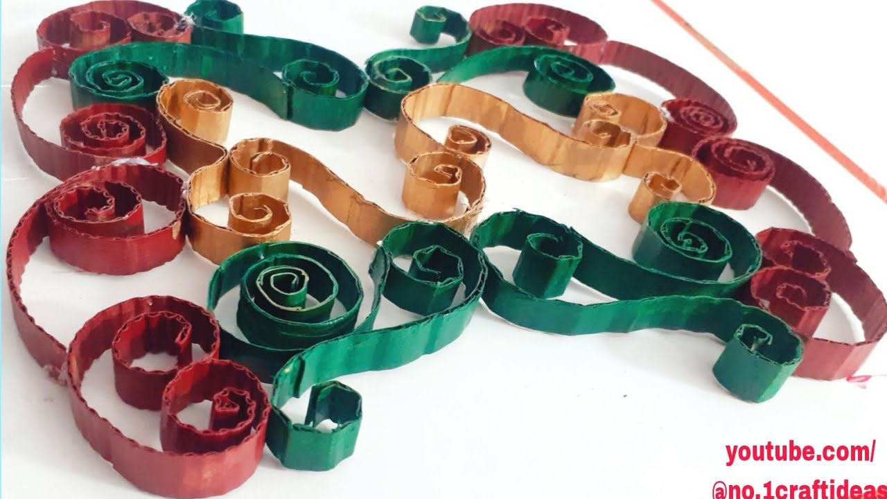 DIY Unique Wall Emboss Pattern With Cardboard | Craft Art Reuse ...