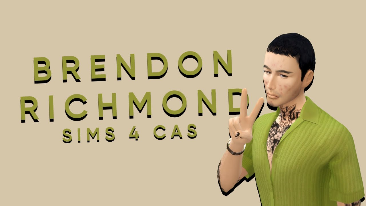 ༺♥༻ brendon richmond ♥ sims 4 cas w/ smooth calming jazz ༺♥༻ - YouTube