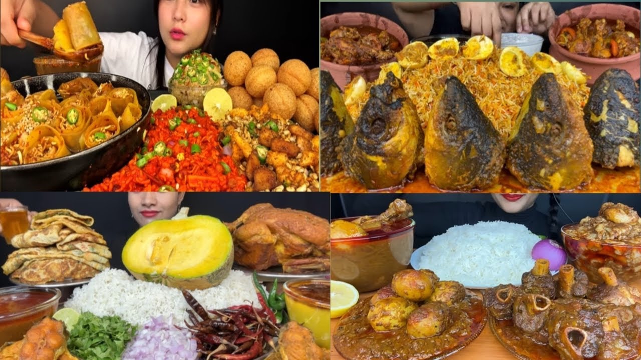 spicy massive jhol laping ever,chicken chatpatey, eggbiriyai, fishhead ...