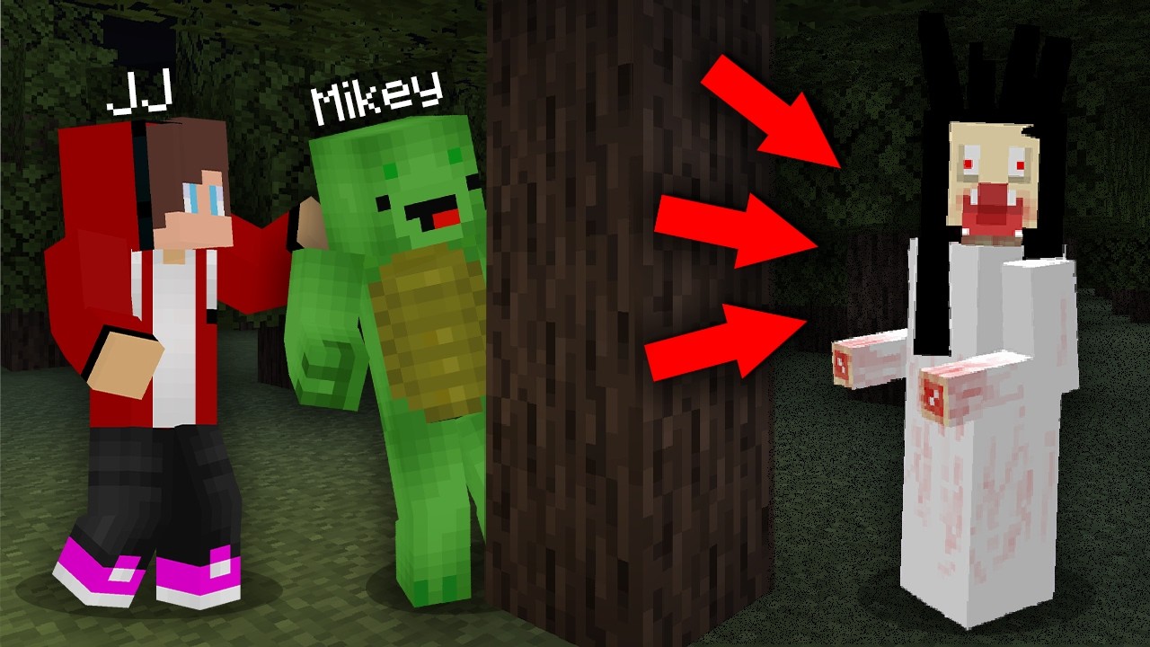 JJ and Mikey Catch a SCARY Crying Woman in Minecraft !? Maizen - YouTube