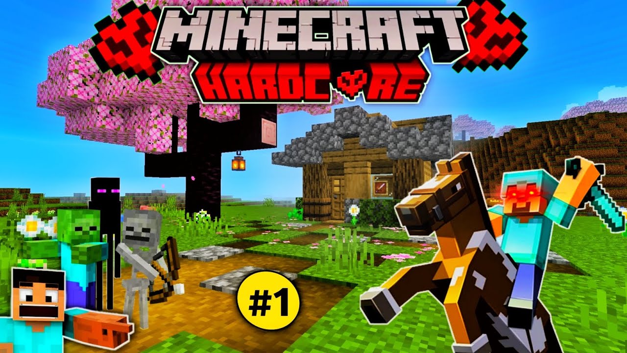 First Day In Minecraft HARDCORE 😰#1 | (GONE WRONG) 🥵 #minecraft #viral #youtube - YouTube