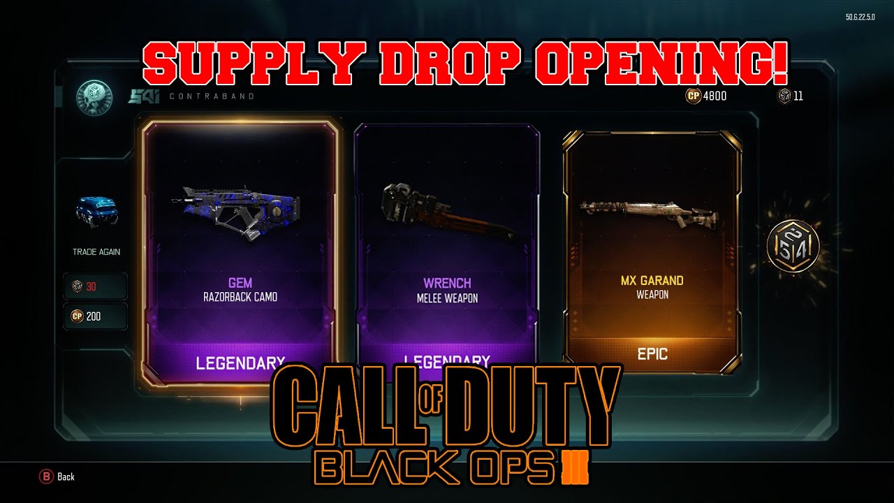 BLACK OPS 3 - I GOT THE MX GARAND! BO3 INSANE SUPPLY DROP OPENING ...
