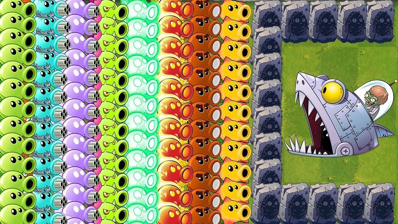 Every Plants VS Sub Shark Sharktronic Zombot - PvZ 2 Challenge Zomboss ...