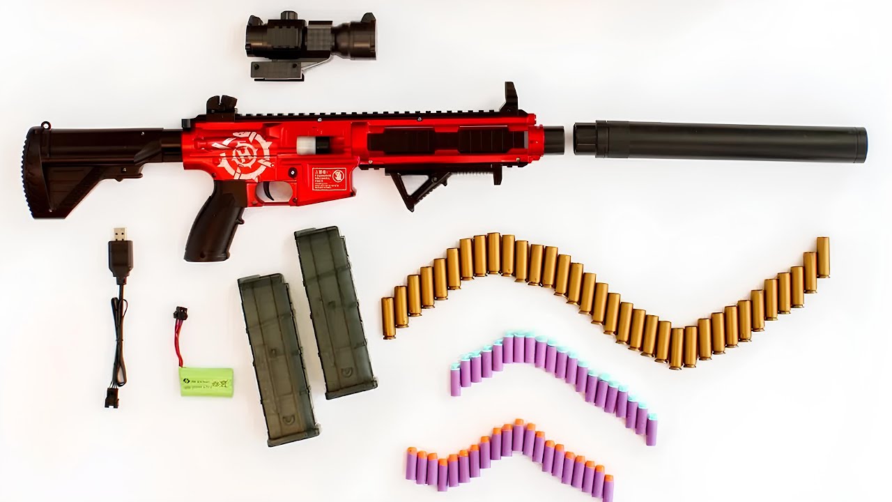 Unboxing: M416 Automatic Rifle with Pneumatic Pellets - YouTube