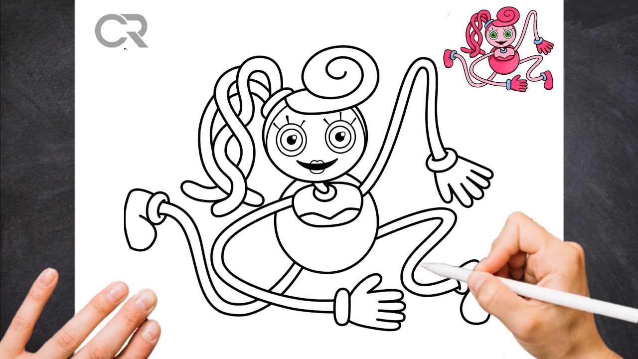 How To Draw MOMMY LONG LEGS Easy step by step | POPPY PLAYTIME - YouTube