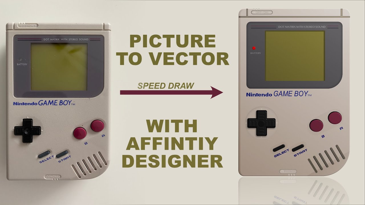 Vectorizing the Nintendo Game Boy with Affinity Designer. - YouTube