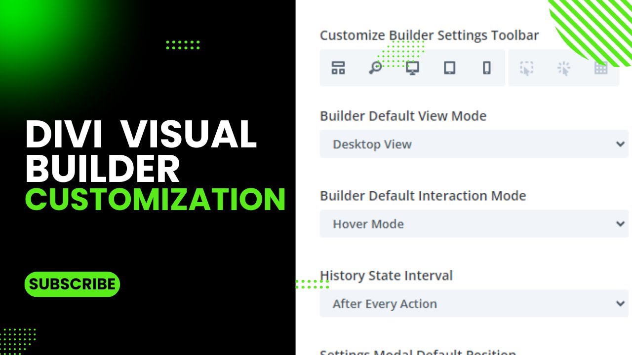Master the DIVI Builder Settings Toolbar: Wireframe, Device Views, Customization, History & More ...