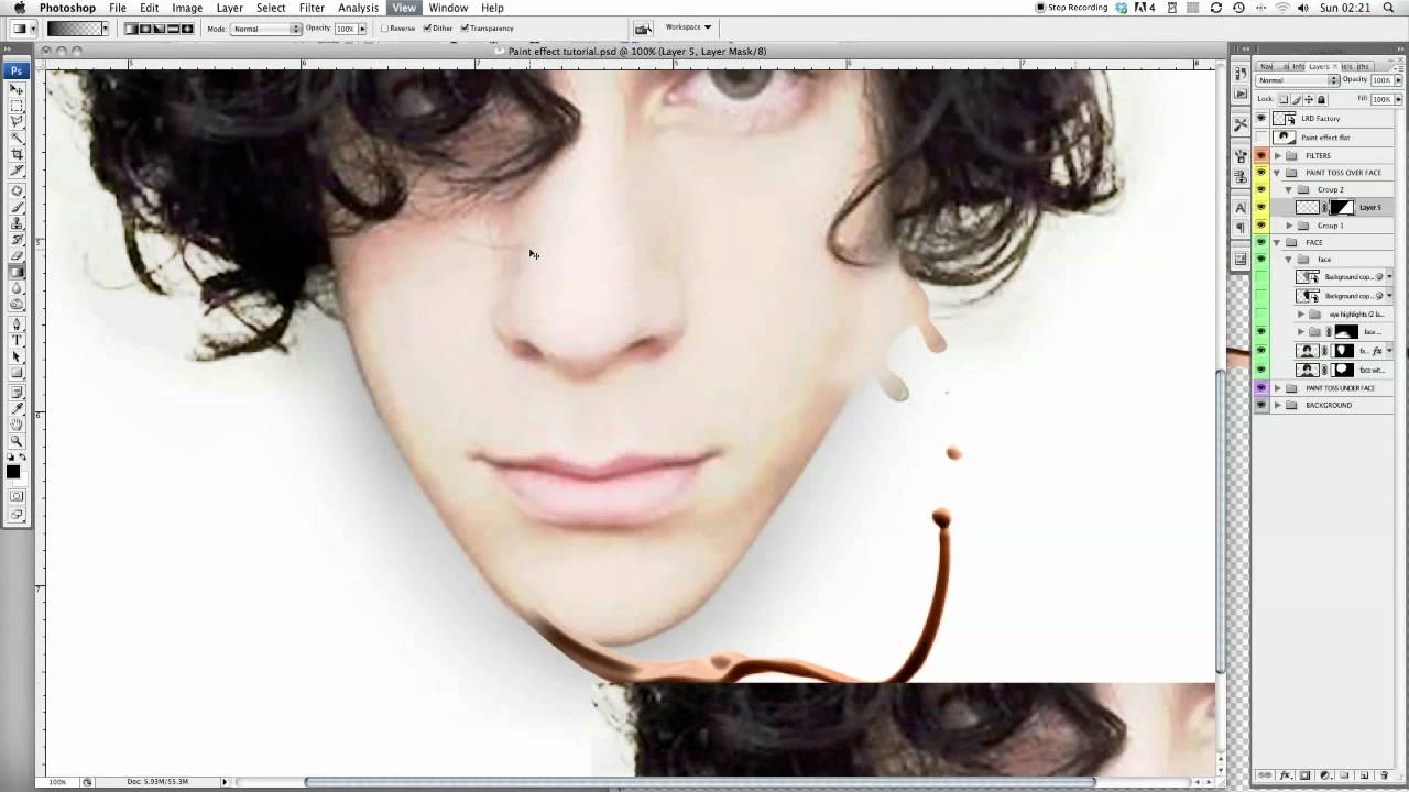 Photoshop Tutorial: Paint Splatter Effect Part 1 - YouTube