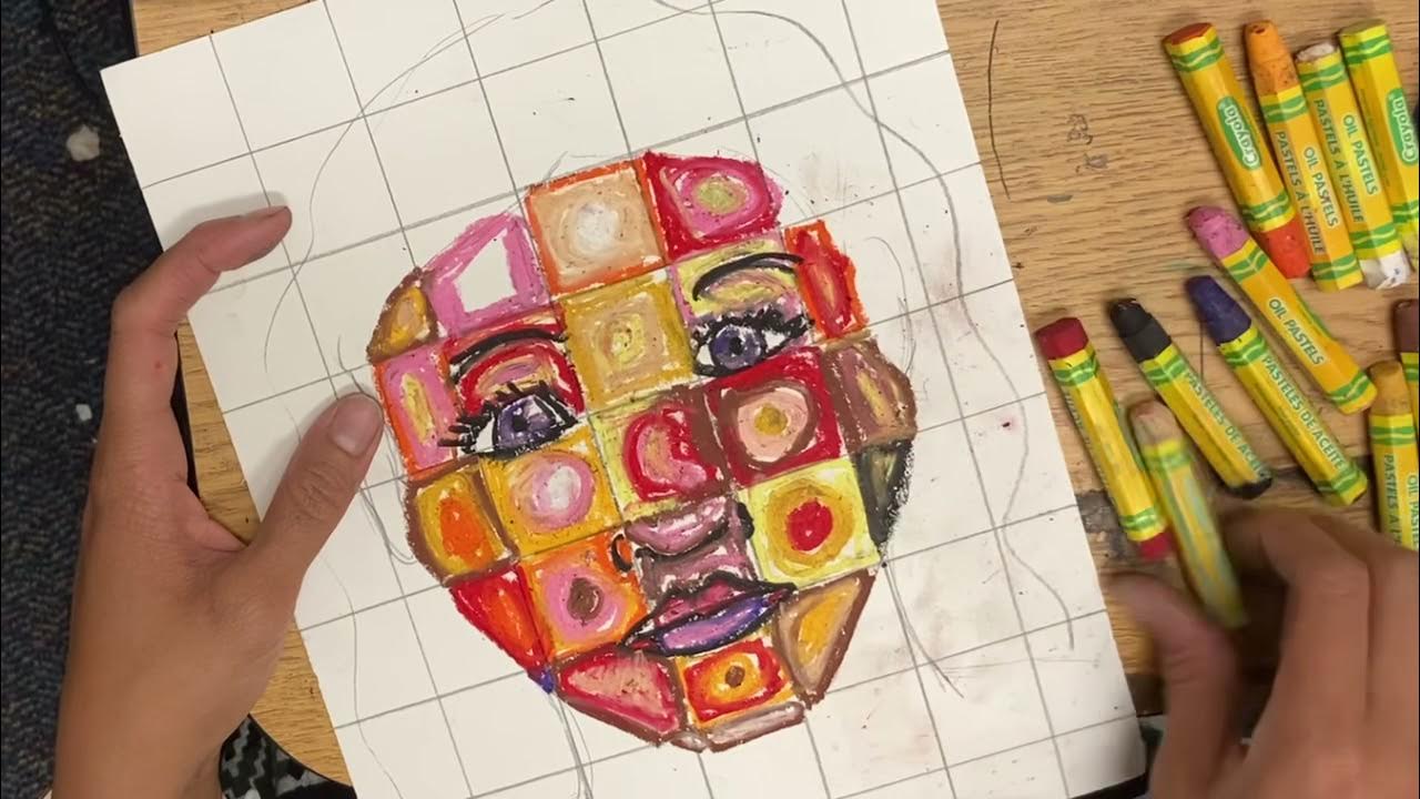 Grid Portrait Chuck Close Pixel Colors - YouTube