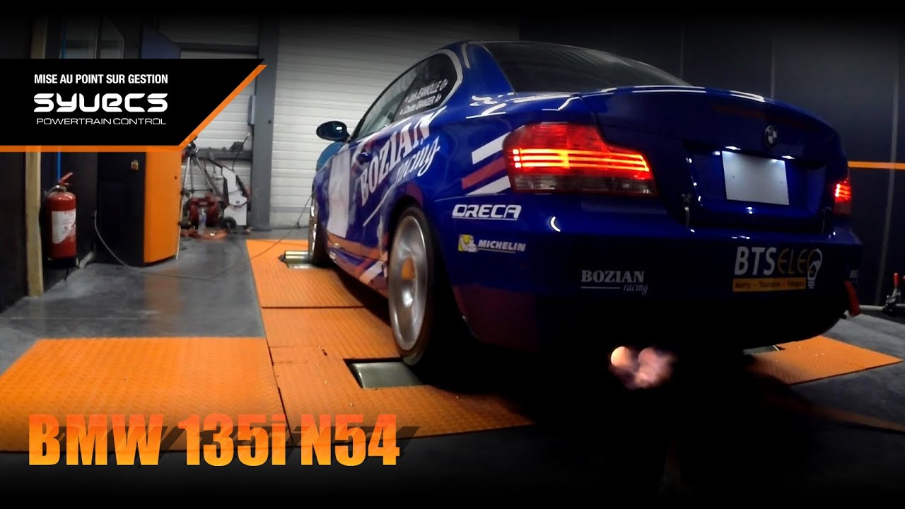 BMW 135i N54 - Gestion SYVECS S7 Plus - YouTube