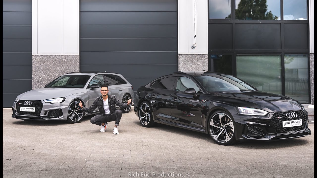 AUDI RS4 vs RS5 Sportback | DRAG RACE | FLY BY | POV | RIJTEST - YouTube