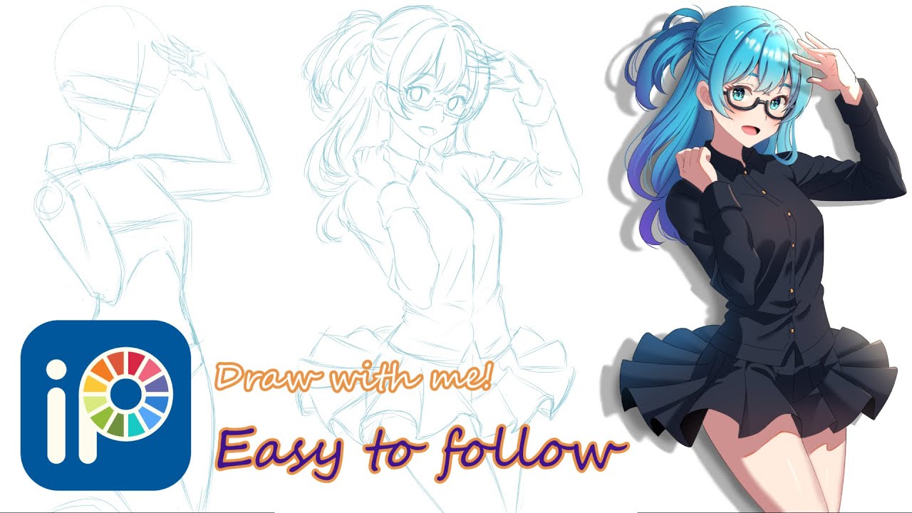 [ibis Paint X] Phone Illustration │ step by step drawing - YouTube