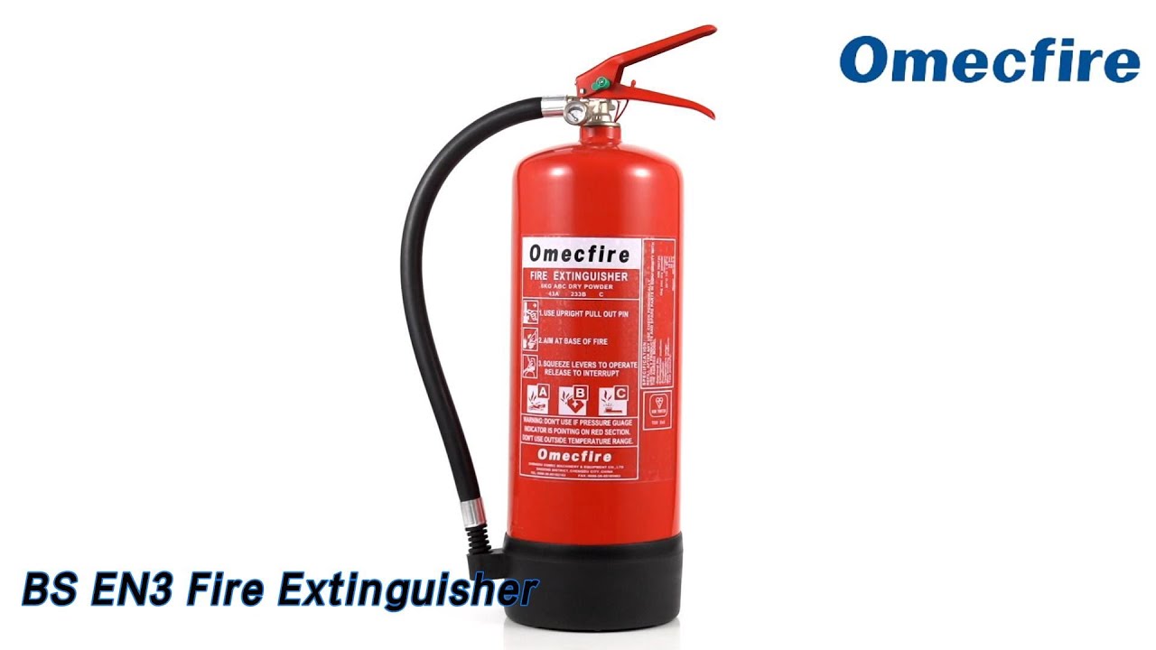 Dry Powder BS EN3 Fire Extinguisher 18 Bar 6KG Portable BSI Approved ...