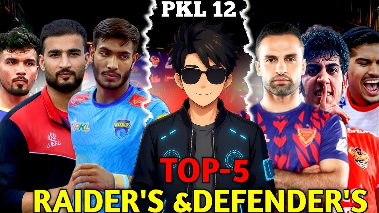 😱TOP 5 Raider's And Defender's PKL SEASON 12🔥#viralvideo #pkl #top5 # ...