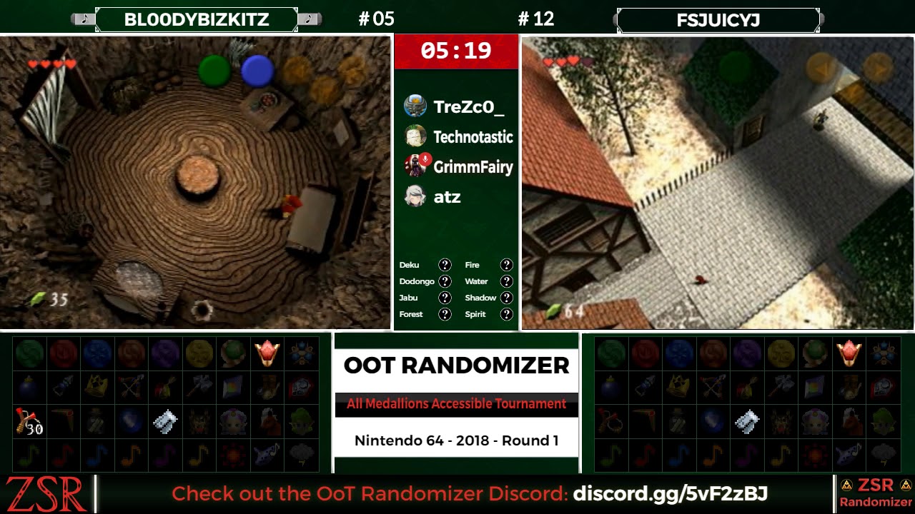 OoT Randomizer Tournament: Round 1 - bl00dybizkitz vs. Juicy - YouTube