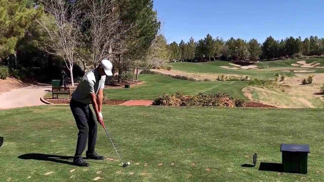 Derek Castillo unlv golf mid iron teeshot par3 h2 southern highlands ...