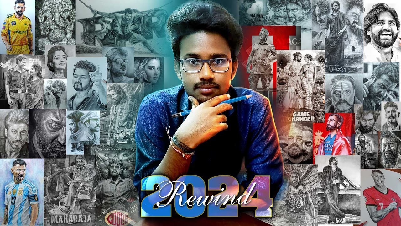 Rewind 2024 My All Art works #MKesavArts #2025 - YouTube