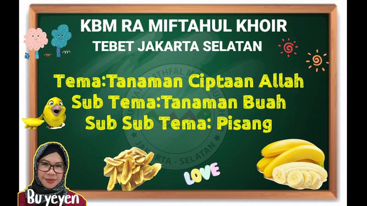 Video pembelajaran Paud Tema Pisang Topik:Macam macam Olahan Pisang ...