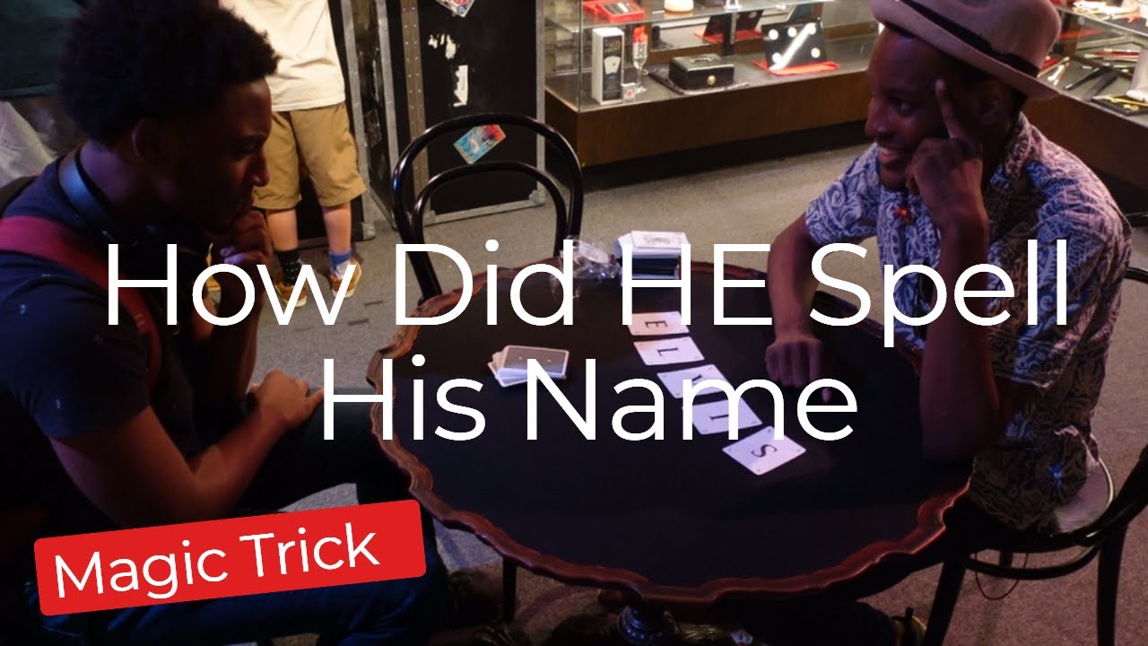BEST CARD TRICK // spelling a spectator name with cards and magic - YouTube