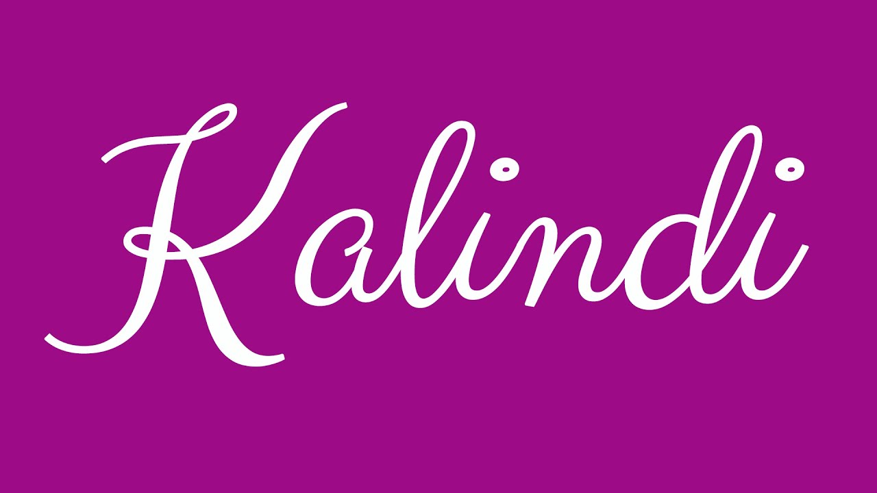 Learn how to Sign the Name Kalindi Stylishly in Cursive Writing - YouTube