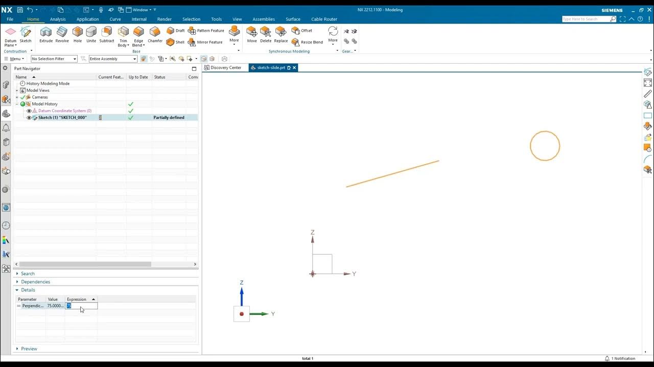 NX2212 What's New in Design - Sketch Sliding Relations - YouTube